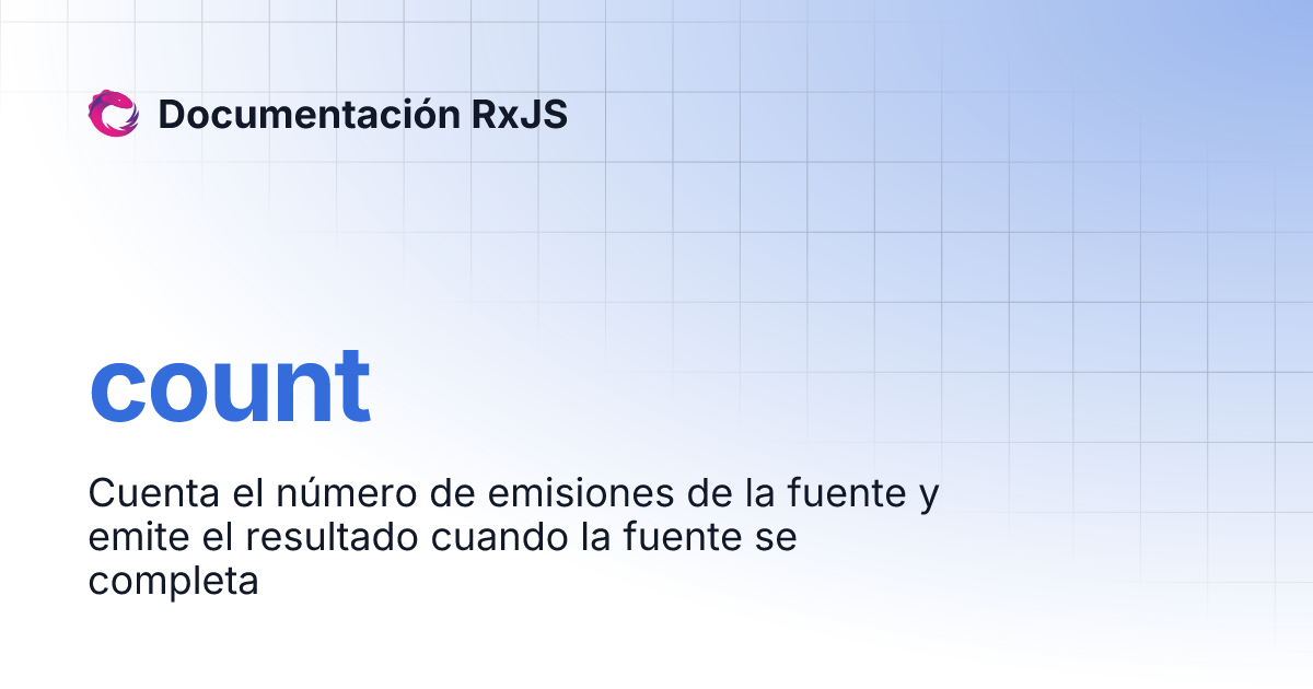 count | Documentación RxJS