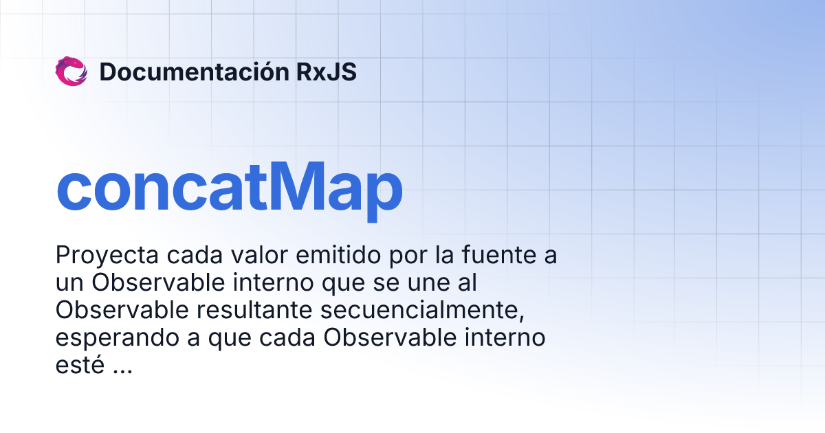 concatMap | Documentación RxJS